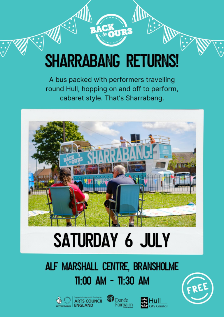 Back to Ours’ Summer Sharrabang is coming to the Alf Marshall Centre ...